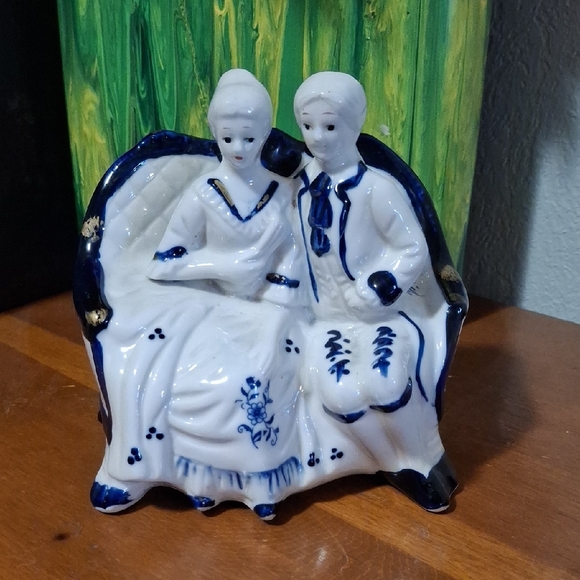 Art | Antique Elegant Blue And White Porcelain Figurine | Poshmark